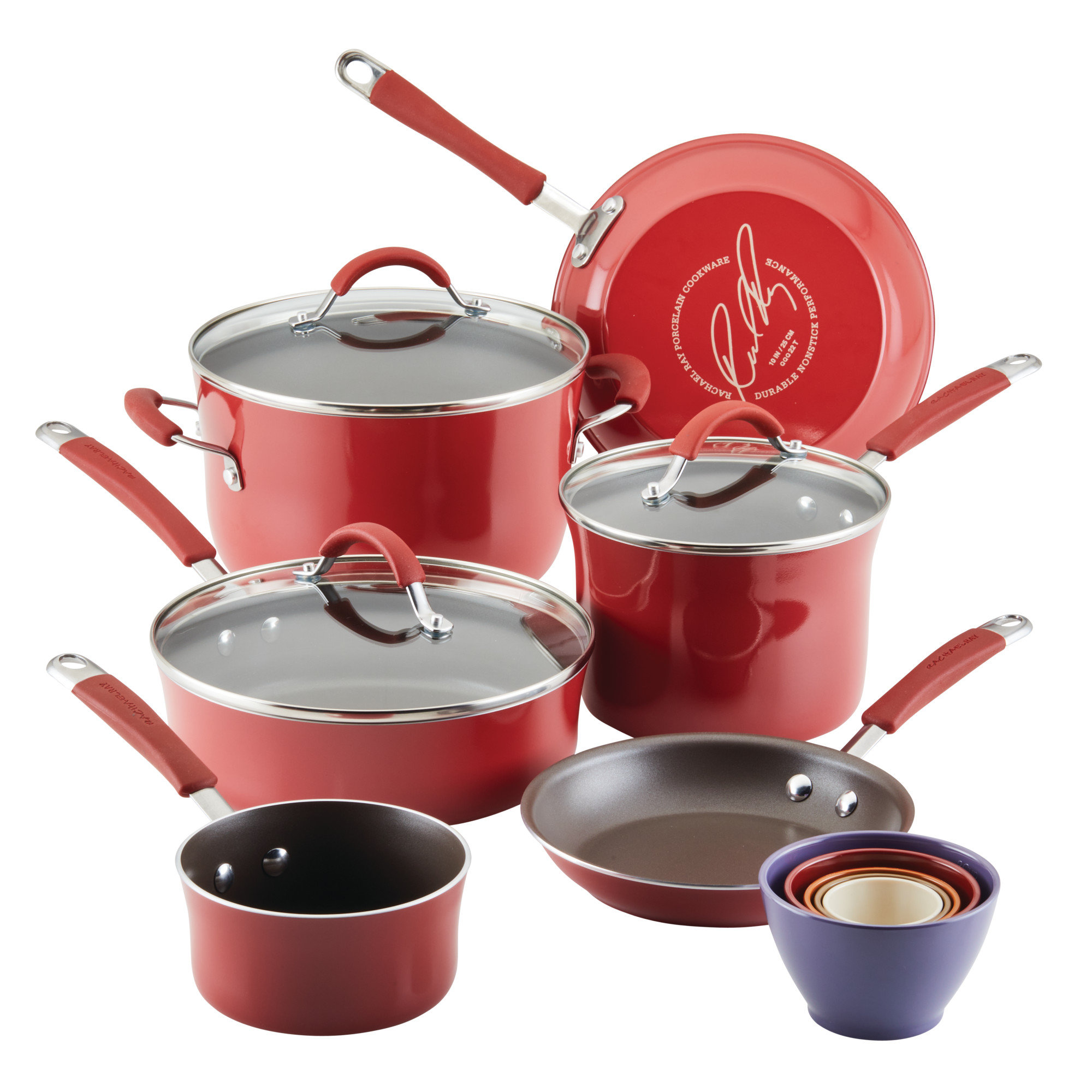 Rachael Ray Cucina Porcelain Enamel Nonstick Cookware And Measuring Cup