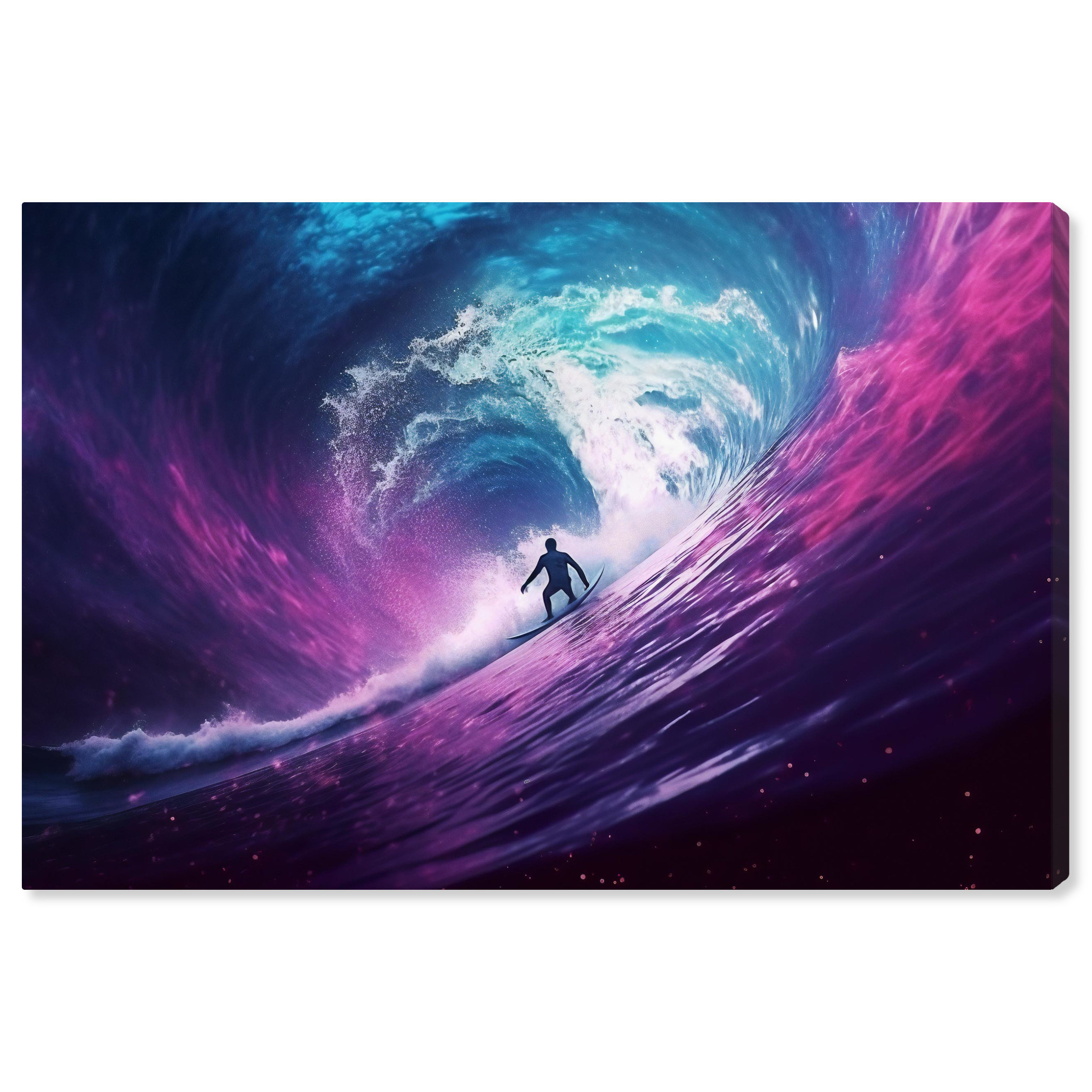 Ivy Bronx Galaxy Surf Galaxy Neon Man Cave Wall Art by Notoriart ...