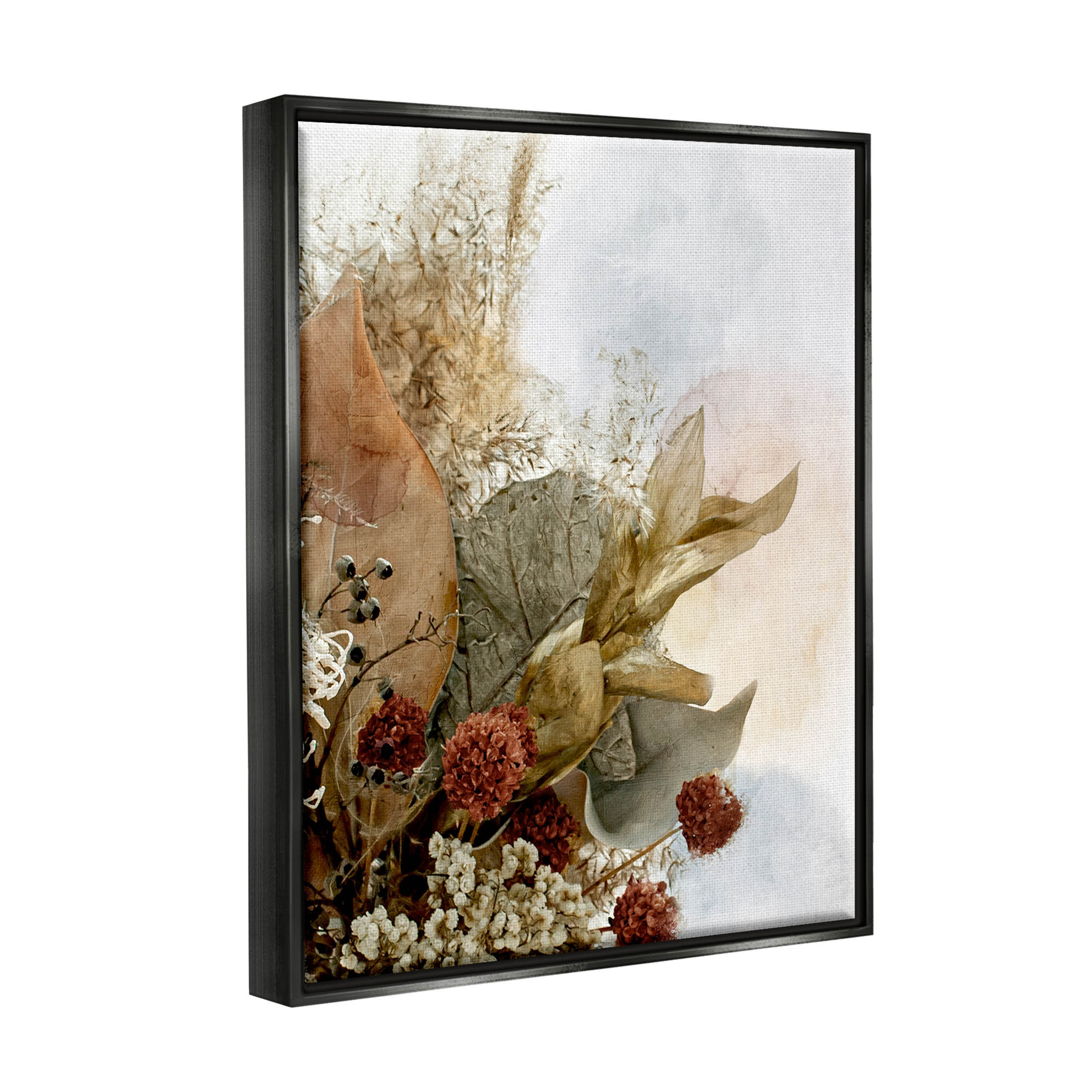 Stupell Industries Vintage Herbal Arrangement Framed Floater Canvas ...