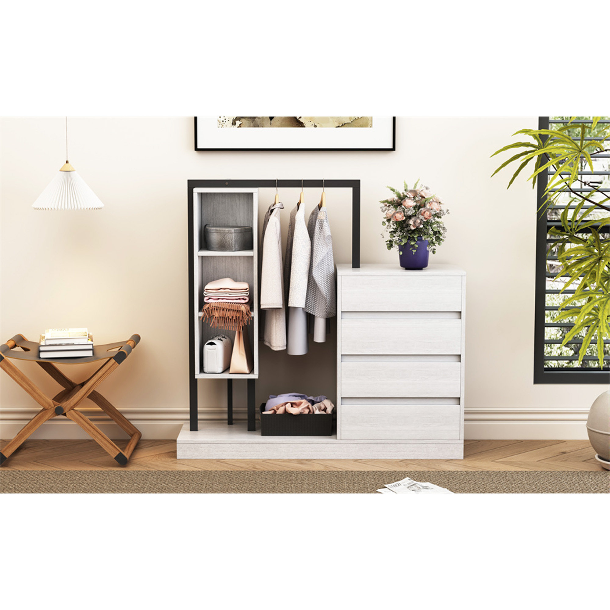 Latitude Run® Versatile Wardrobe With Ample Storage And Stylish Design ...