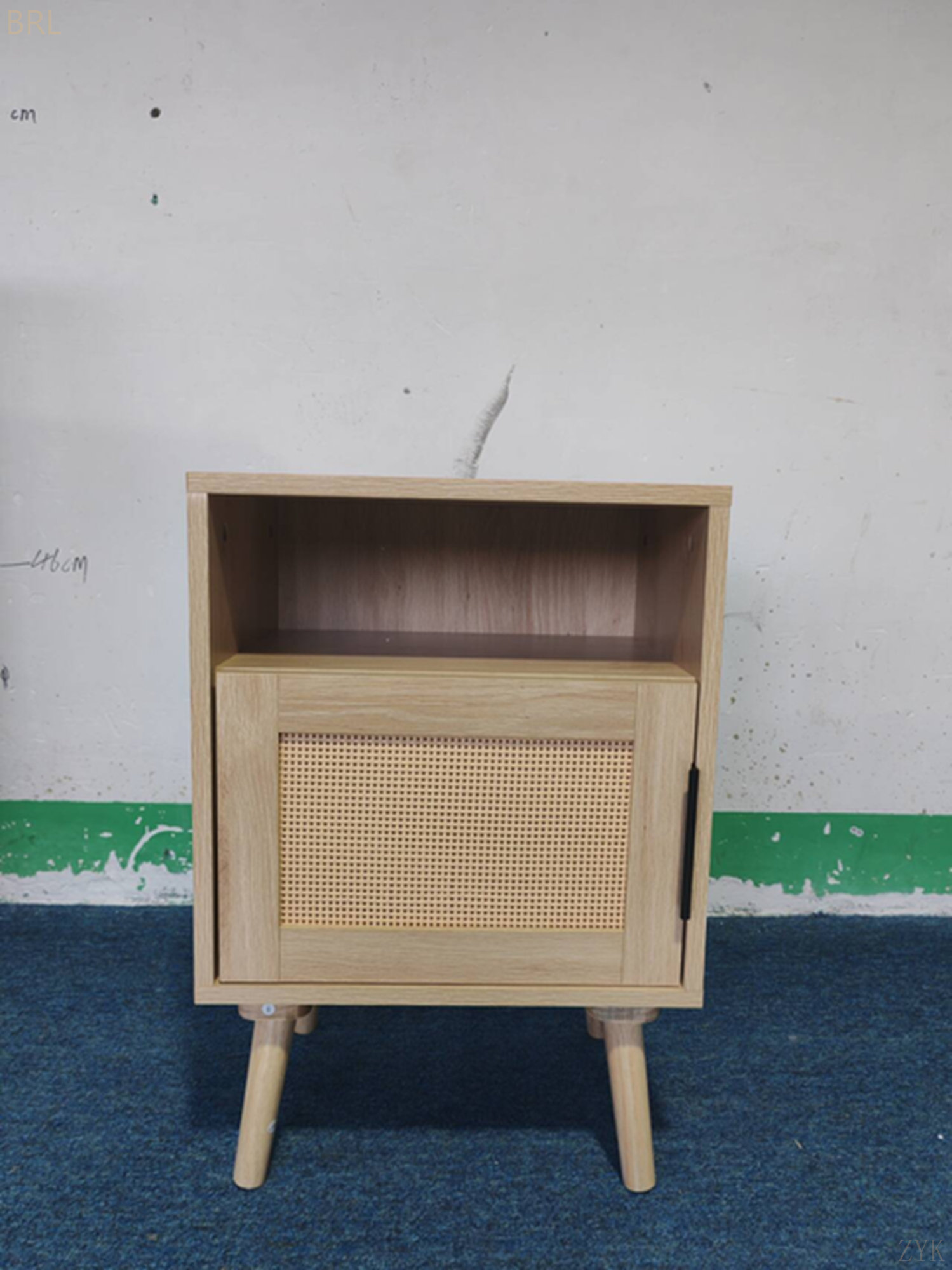 Bay Isle Home™ 22.83'' H Rattan Nightstand, Side Table With Door Open ...