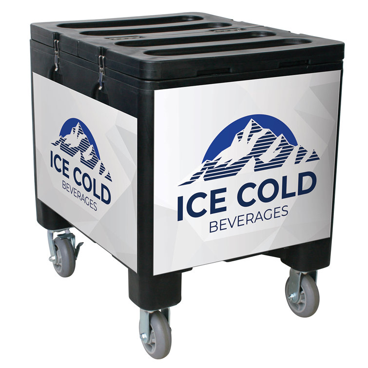 Iowa Rotocast Plastics 232 Quarts Serving Station / Cart Cooler with ...