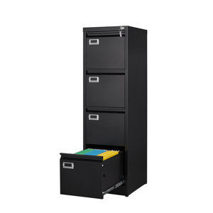 Latitude Run® 4-Drawer Vertical Filing Cabinet & Reviews | Wayfair