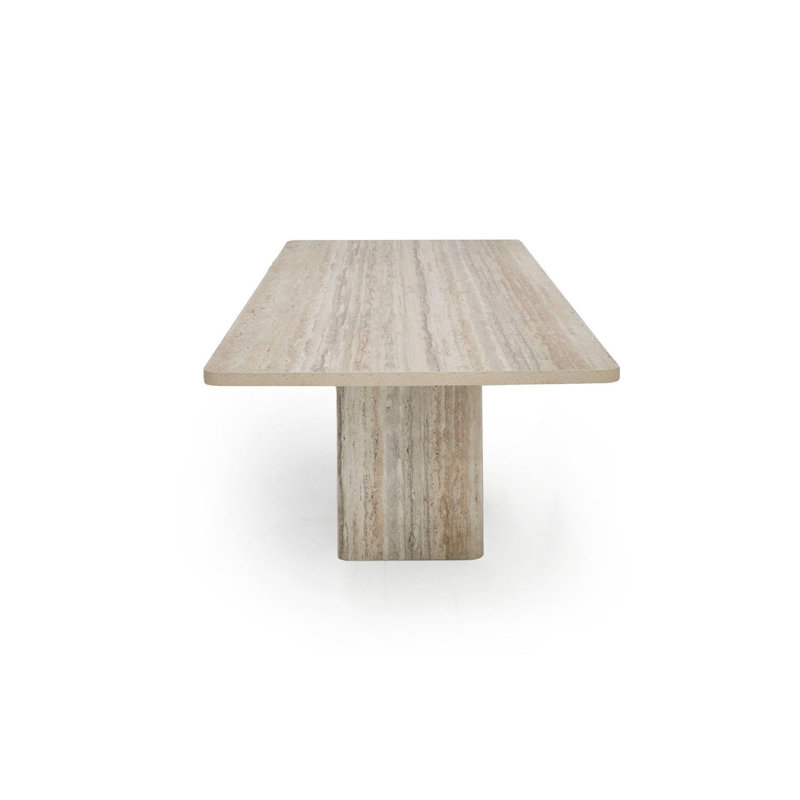 Benjara Noe Mali 96 Inch Dining Table, Rectangular, Double Pedestal ...
