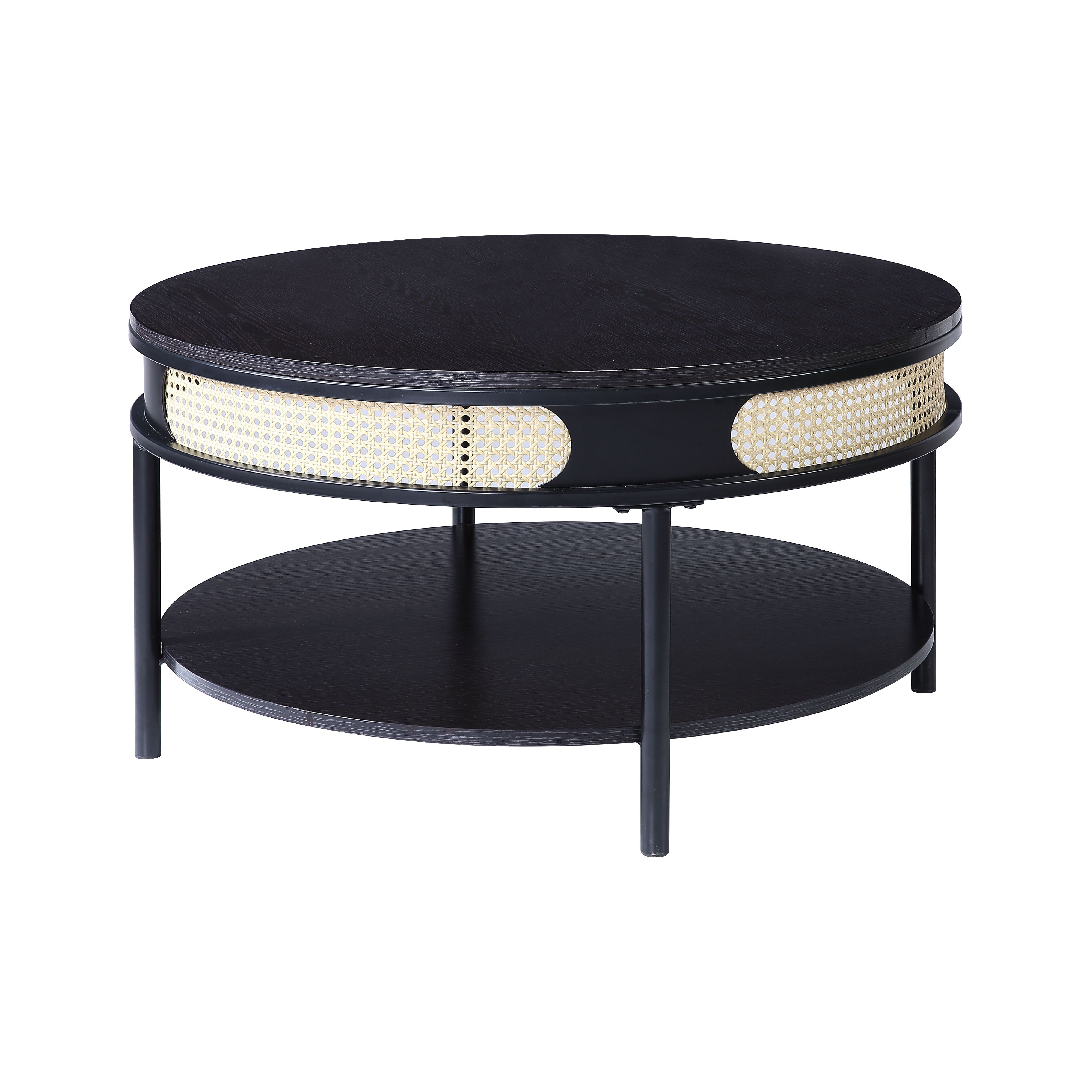 Bay Isle Home™ Terral Round Coffee Table with Bottom Shelf | Wayfair