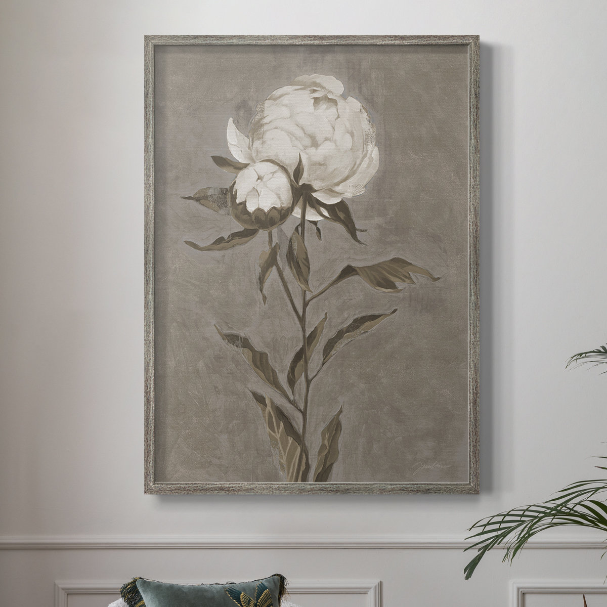 Lark Manor™ Pretty as a Peony II Framed Print - Solid Wood | Wayfair