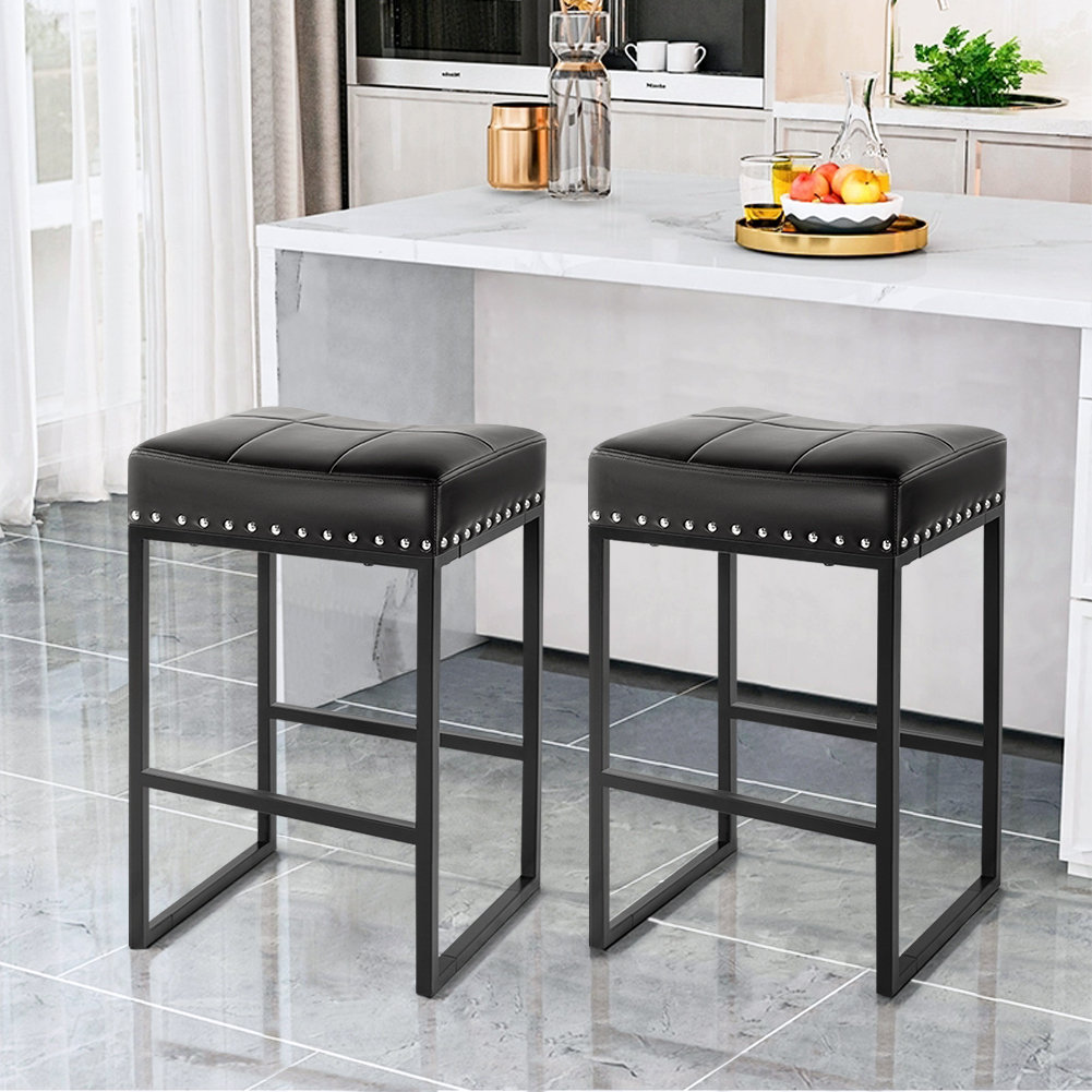 Winston Porter Missick 24.6'' Short Counter Stool Bar Stools Bar Chairs ...