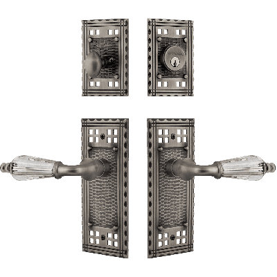 Nostalgic Warehouse Craftsman Entry Set With Parlour Crystal Lever In ...