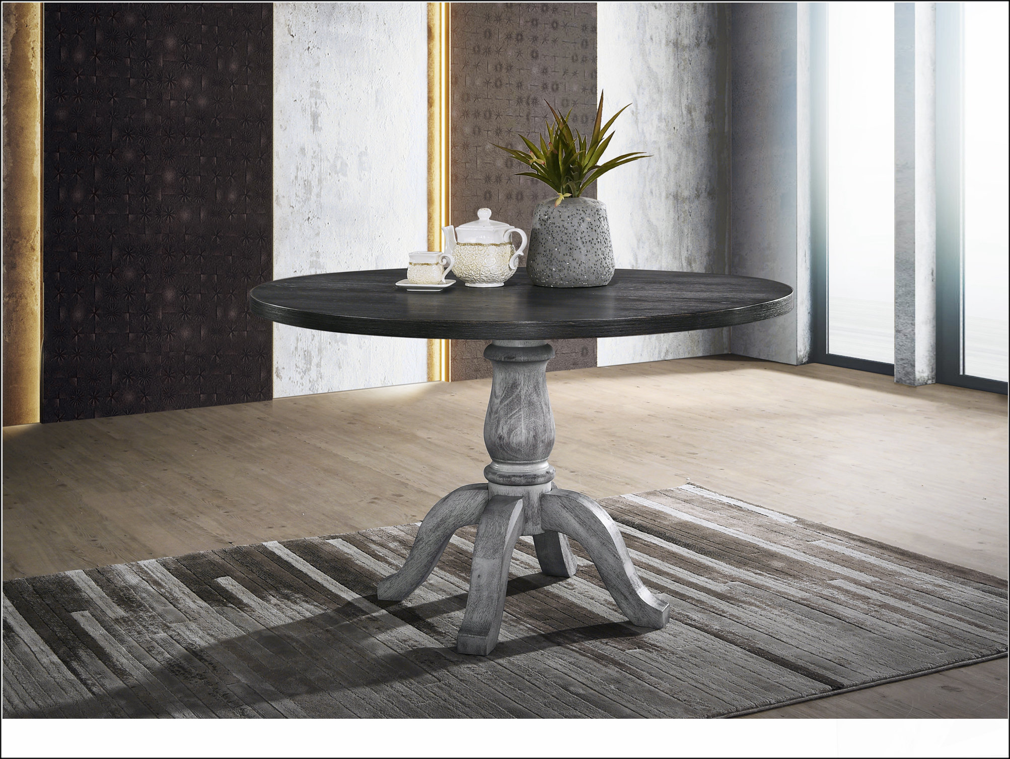 Ophelia & Co. Iris Round Pedestal Wood Dining Table Essential at home ...