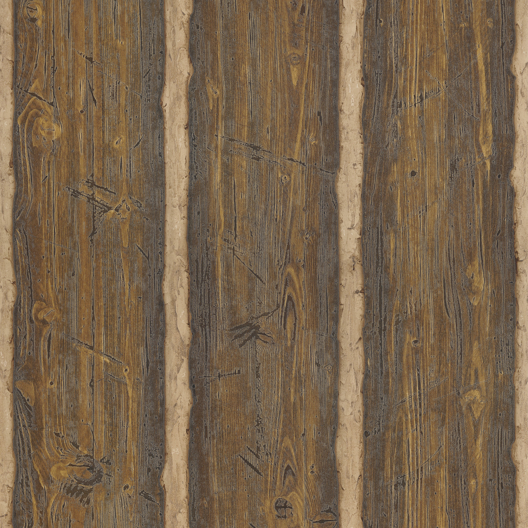 Millwood Pines Rahn, Log Cabin Brown Wood Panelling, 33' L X 20.5" W ...
