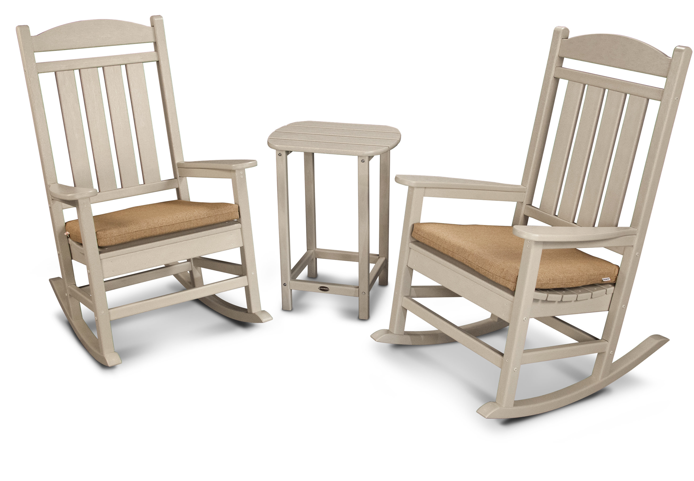 POLYWOOD® Presidential 3-Piece Rocker with Seat Cushions | Wayfair
