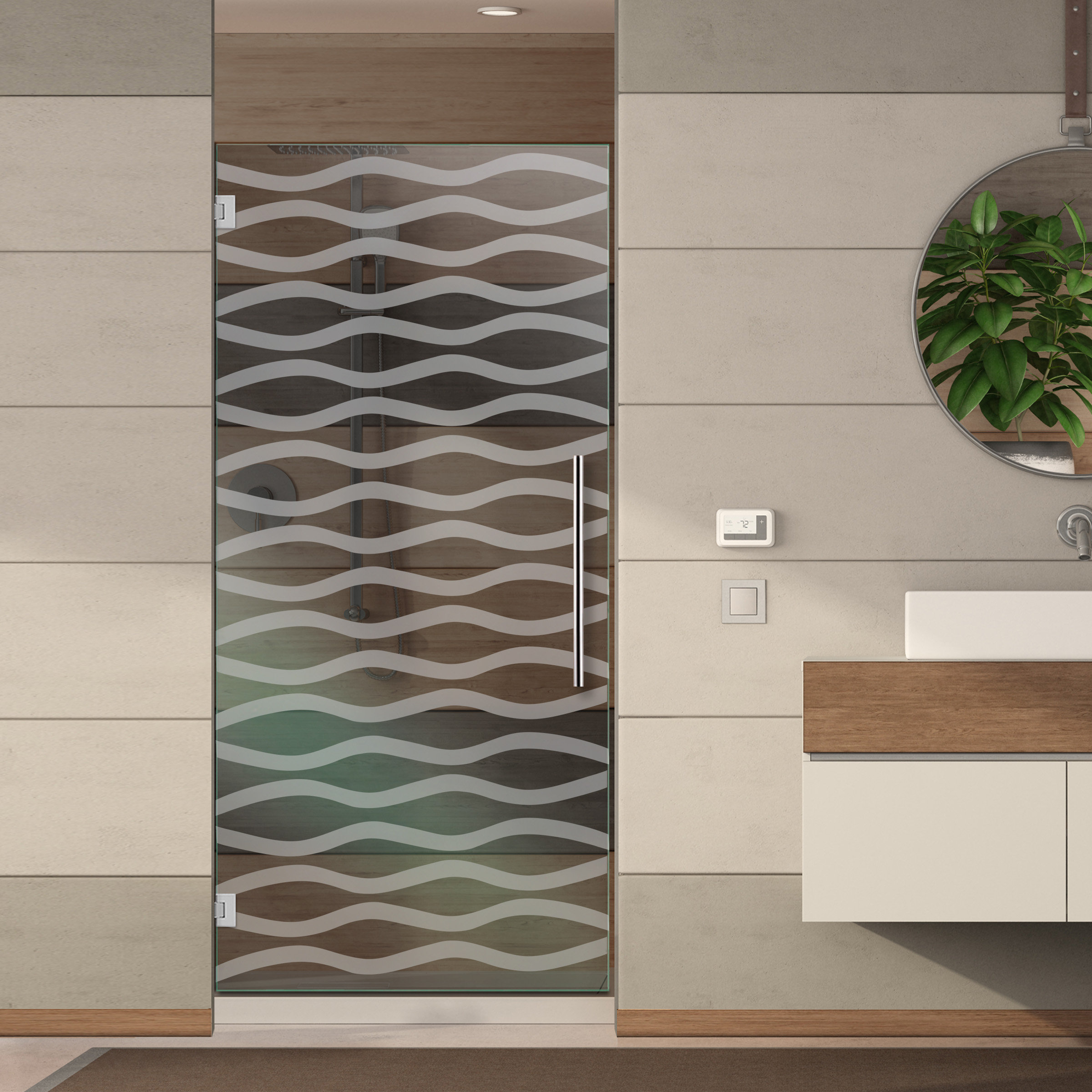 Glass Frosted Glass Shower Door Wayfair 8880