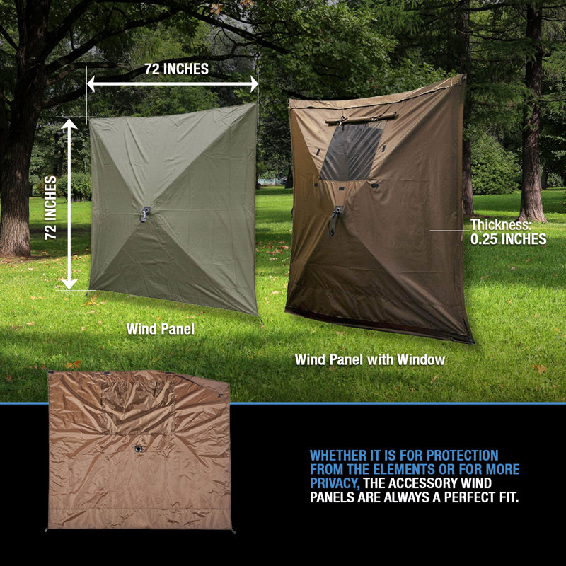 Clam Quick-Set Screen Hub Tent Wind & Sun Panels, Accessory Only, Brown ...