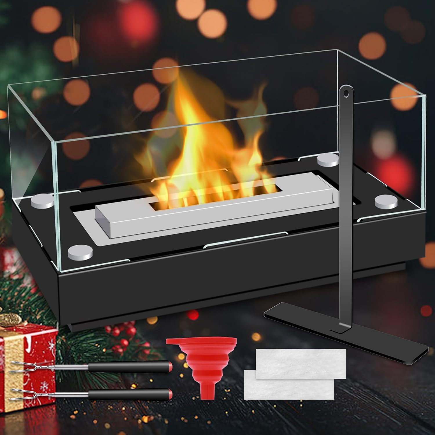 Wrought Studio™ Tabletop Fire Pit, Small Table Fireplace Steel FirePit ...