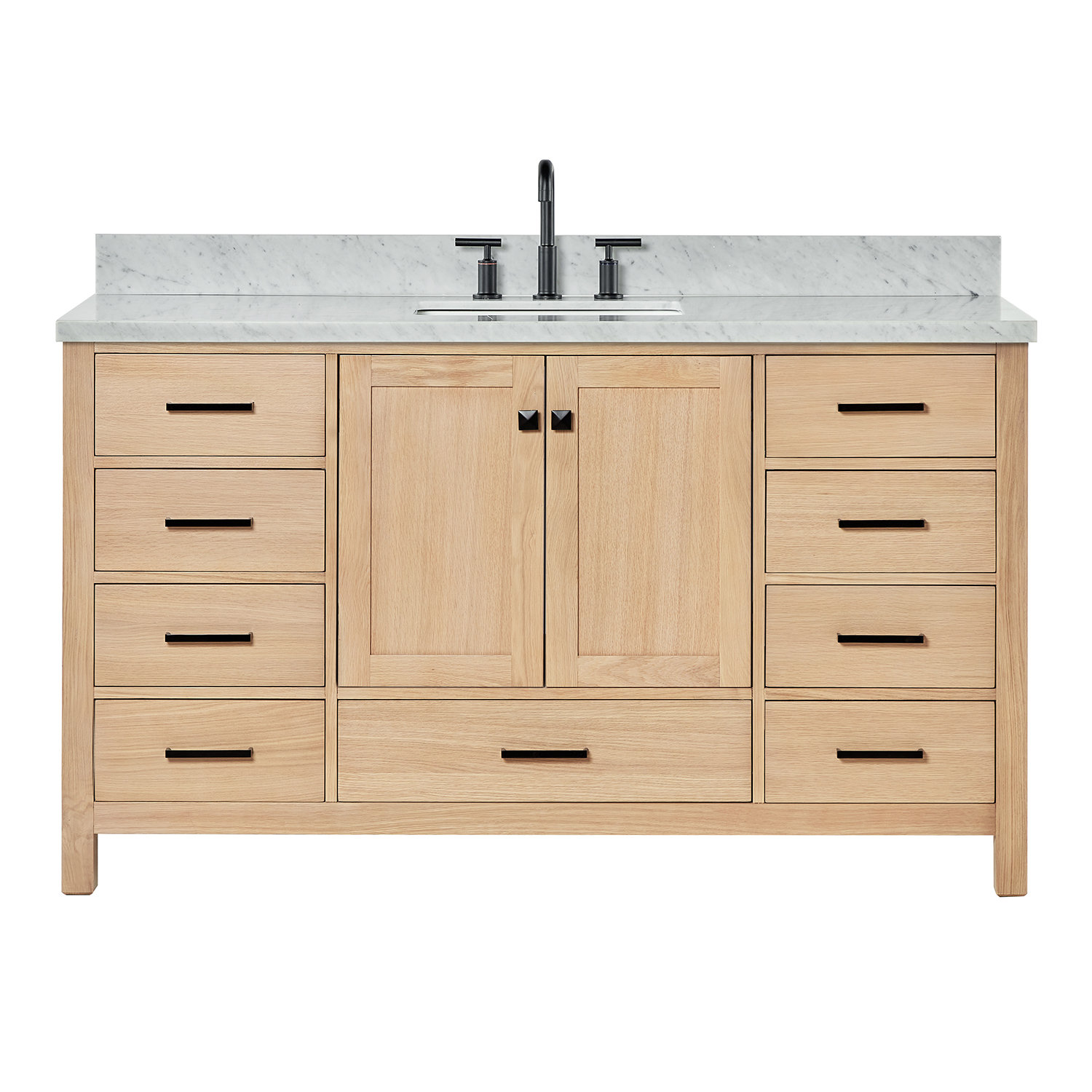 Ariel Bath Ariel Cambridge 61 Inch Bathroom Vanity With Italian Carrara ... Ariel Bath Ariel Cambridge 61 Inch Bathroom Vanity With Italian Carrara ...