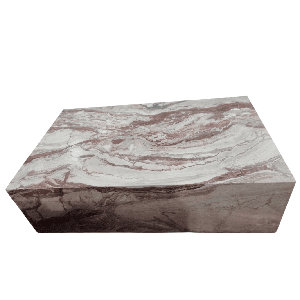 BETACH Genuine Marble Block Coffee Table - Rosso Orobico Marble | Wayfair