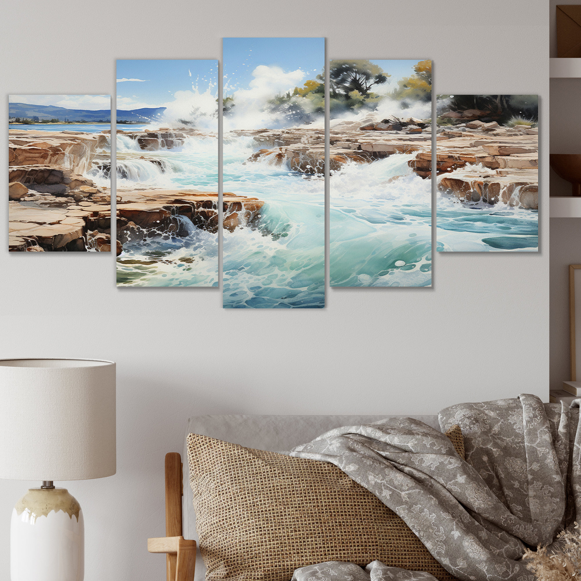 Millwood Pines Geyser Gushing Fury - Landscapes Wall Art Living Room ...