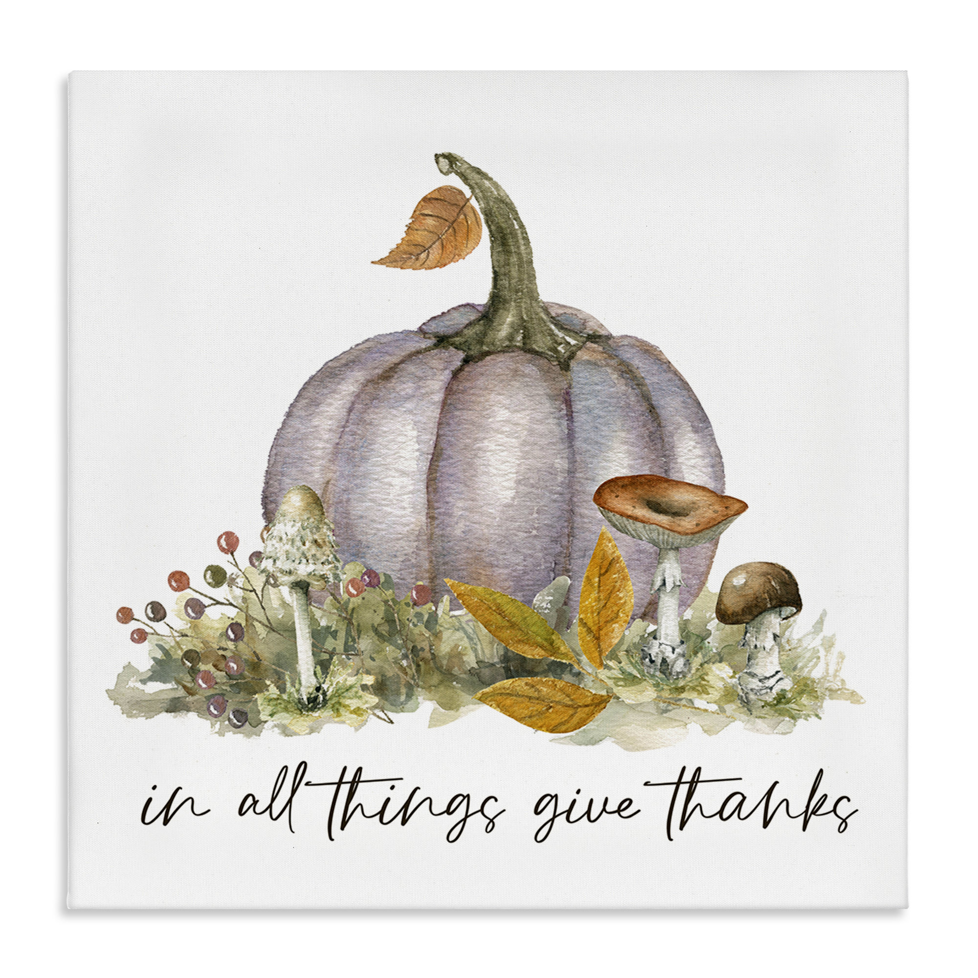 Ophelia & Co. Give Thanks Pumpkins Canvas Wall Art by Livi Finn | Wayfair