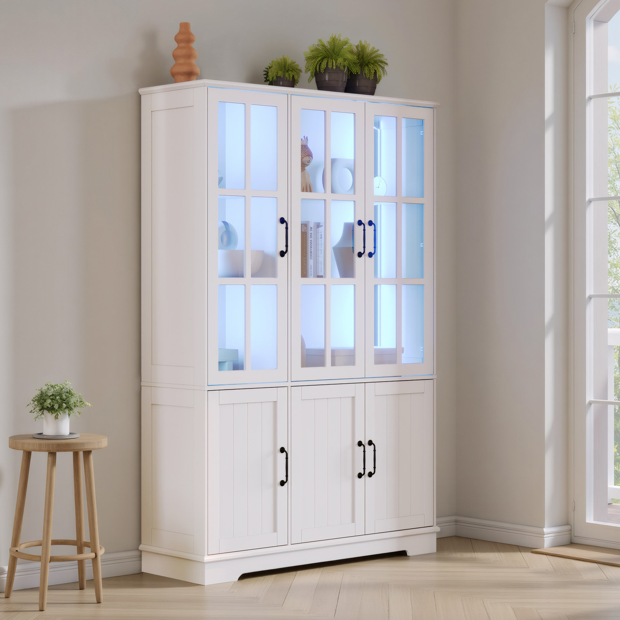 Brayden Studio® Duniya 71" Tall Storage Cabinet With Led Lights ...