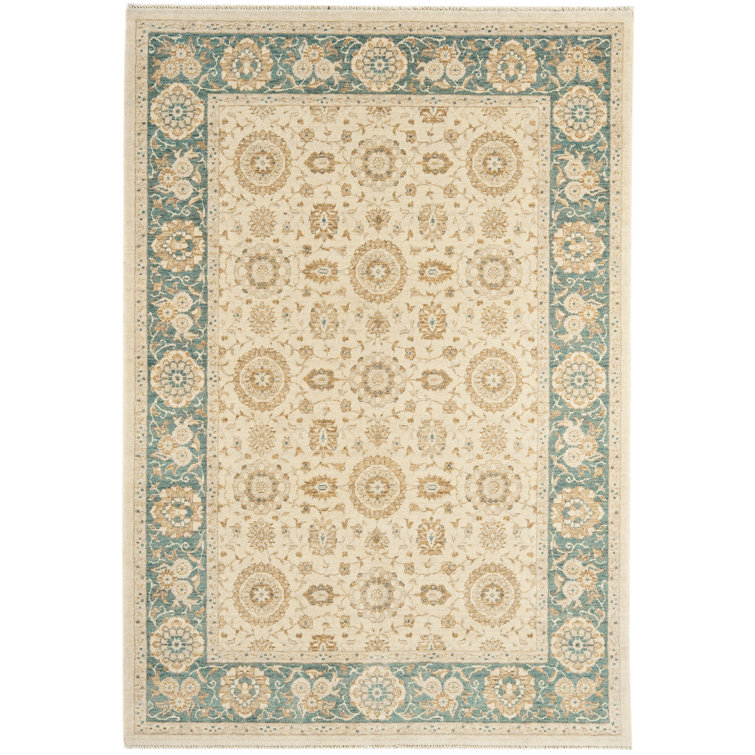Brambly Cottage Baghmare Ziegler Wool Beige/Blue Rug | Wayfair.co.uk