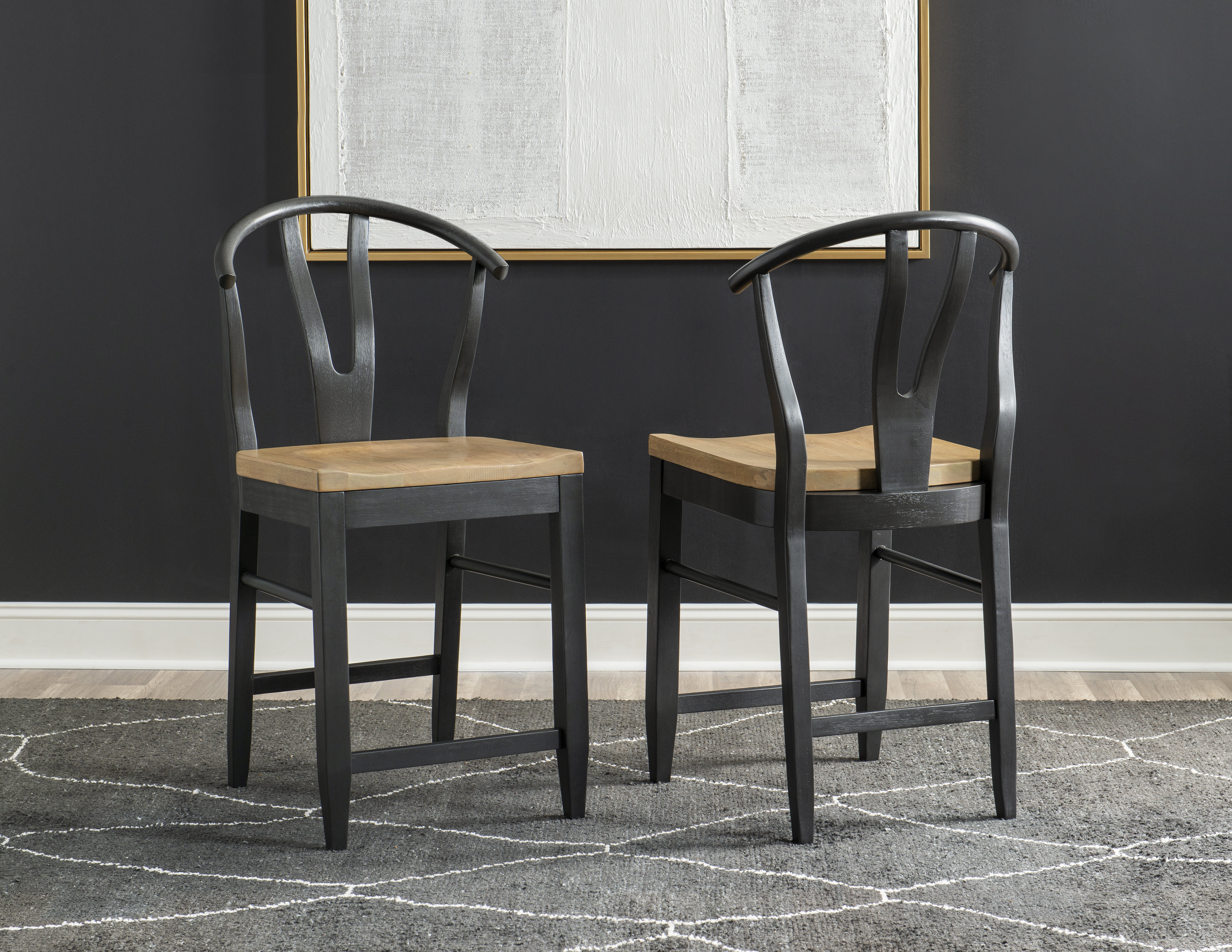 George Oliver Laney Solid Wood 18" Short Stool | Wayfair