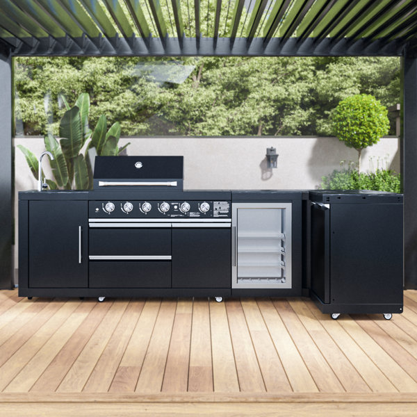 Flexispot Ensemble d'îlot de cuisine extérieur modulaire 5 pièces avec ...