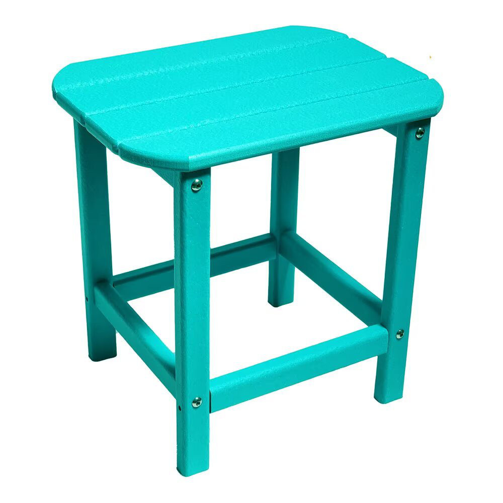 Ebern Designs Small Outdoor Side Tables Adirondack Table Rectangular Industrial End Table HDPE ...
