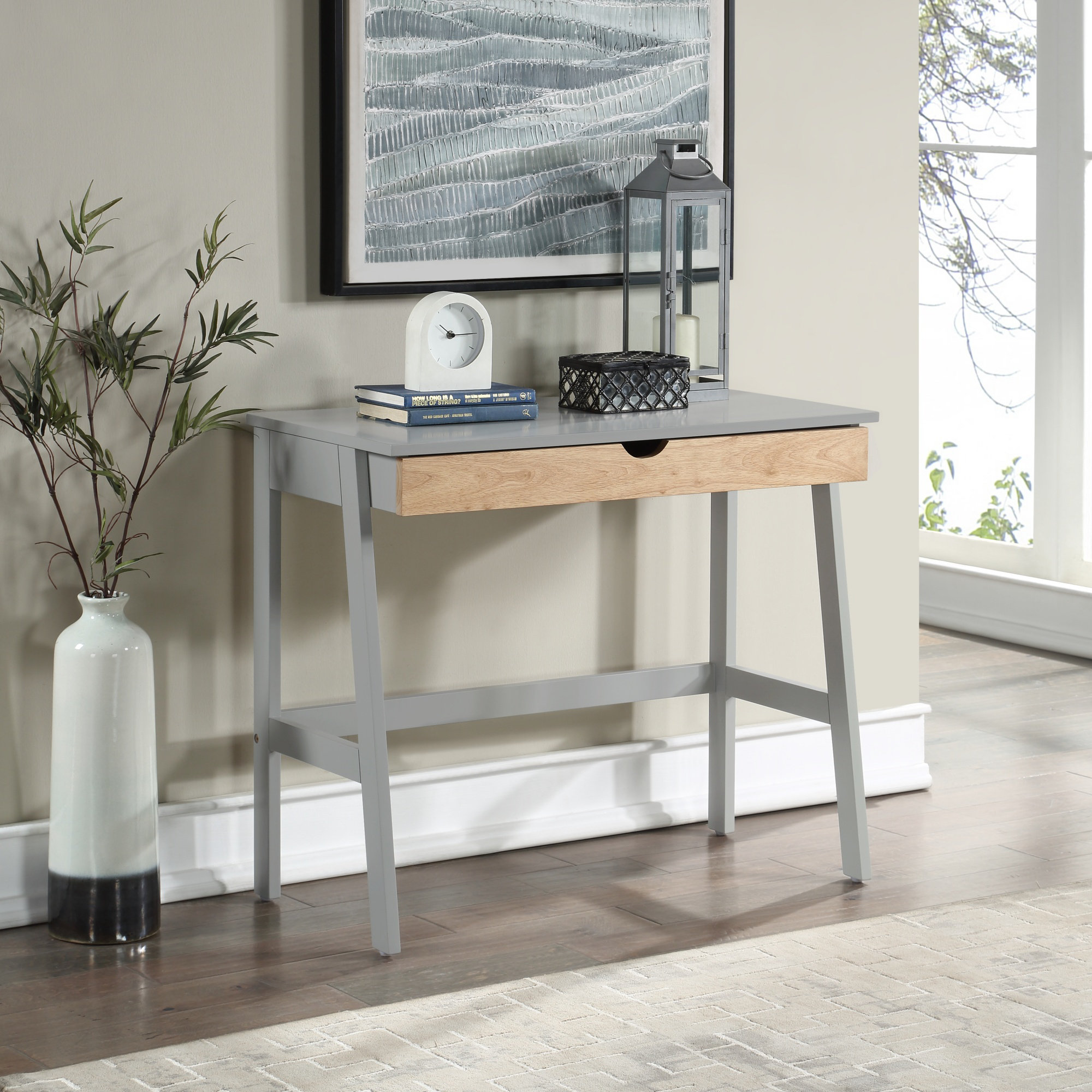 Ebern Designs Hilton Desk, Easy Assembly Desk | Wayfair