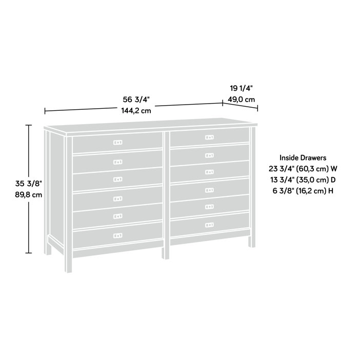 Red Barrel Studio® Javaya 6 - Drawer Dresser & Reviews | Wayfair