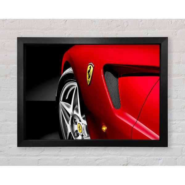 Ebern Designs Ferrari Front Side Red - Single Picture Frame Art Prints ...
