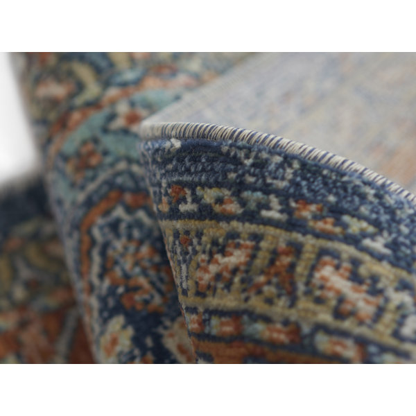 Birch Lane™ Willer Performance Navy/Orange Rug | Wayfair