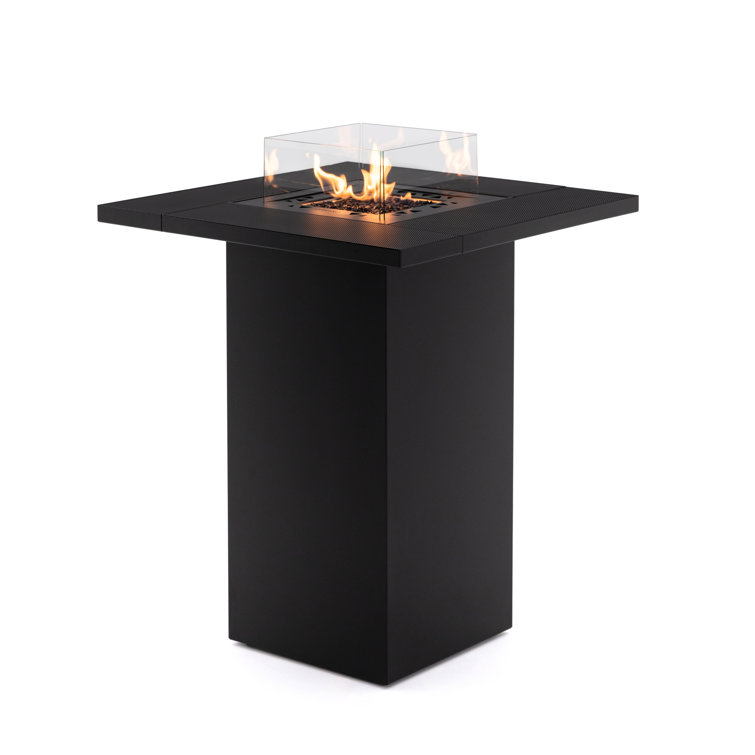 Ebern Designs Planika -Square Table High Gas Fire Pit With Attachable ...