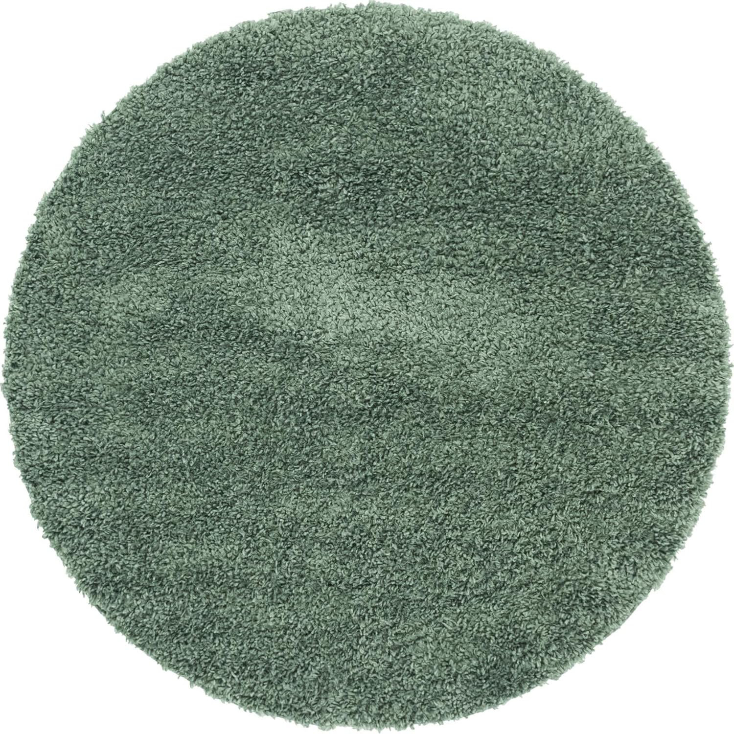 Latitude Run® 5' Round Sage Shag Rug Perfect For Kitchens, Dining Rooms ...