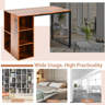 Ebern Designs Computer Desk With 5 Side Shelves And Metal Frame | Wayfair