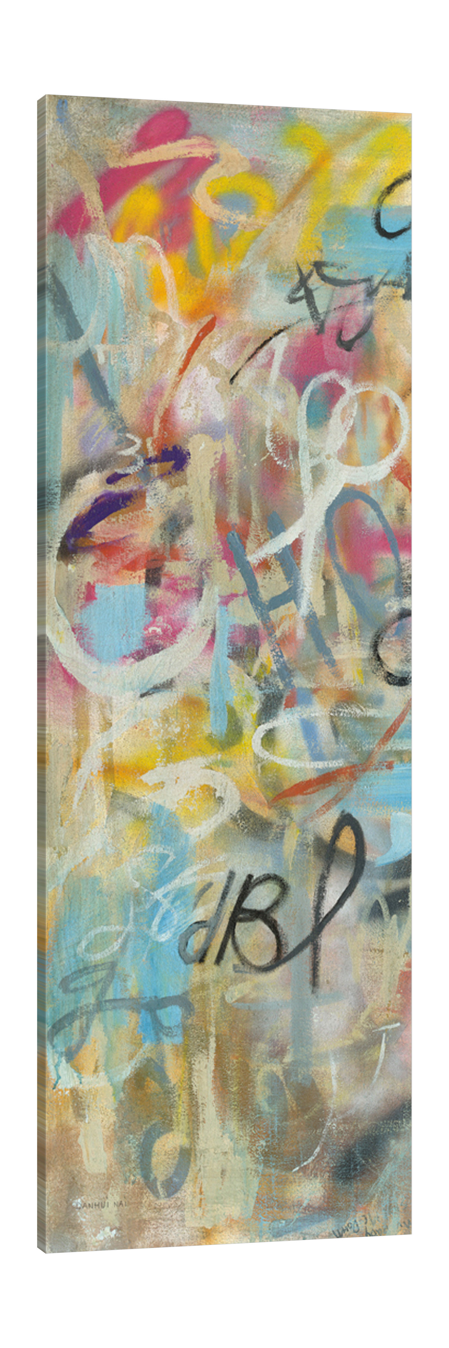 Orren Ellis "Graffiti Freedom Panel I" Gallery Wrapped Canvas By Danhui ...