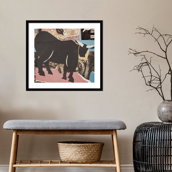 Rosalind Wheeler Aberdeen Angus Bull By John Wallington Wood Framed ...
