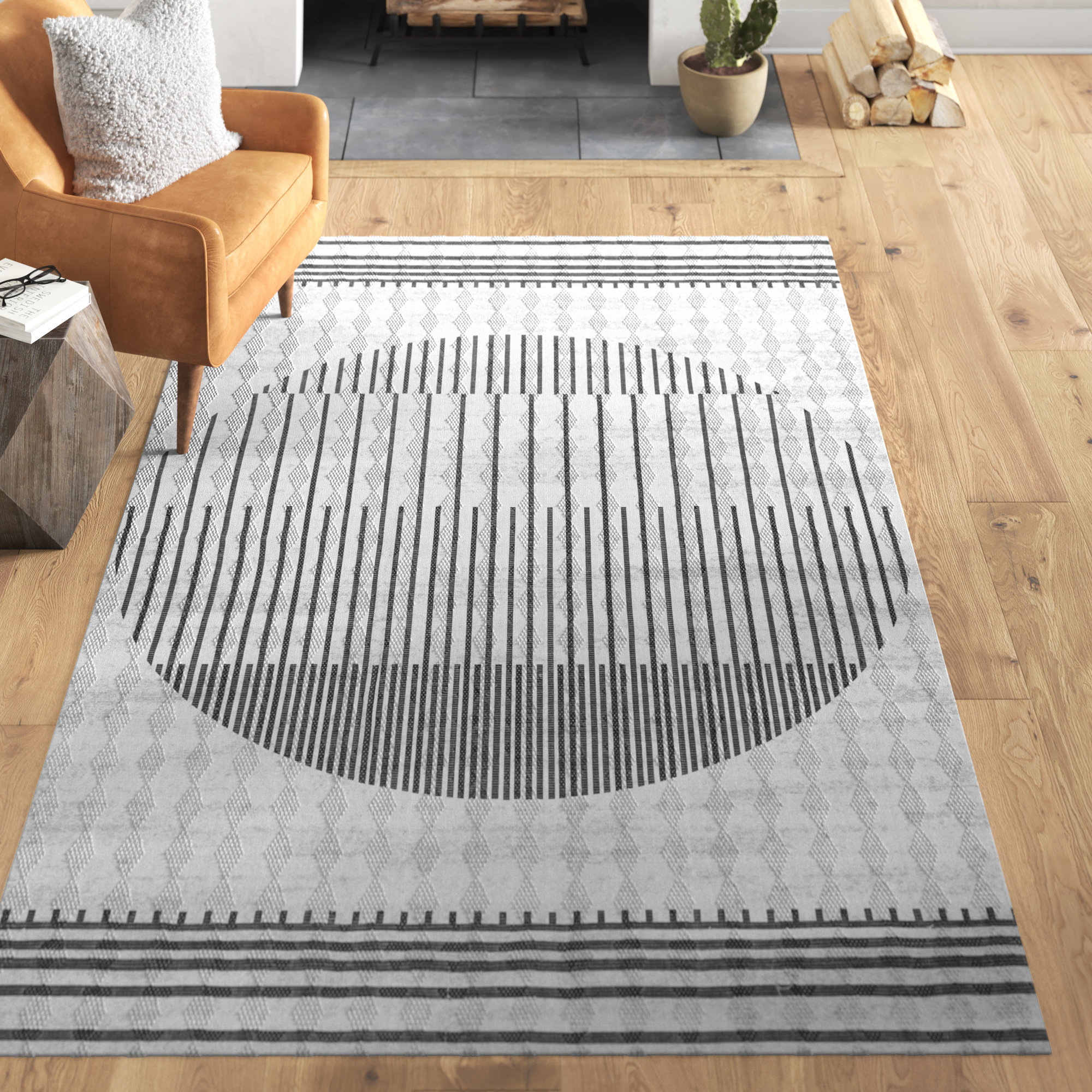 Union Rustic Modern Sun SpinClean Machine Washable Area Rug & Reviews ...