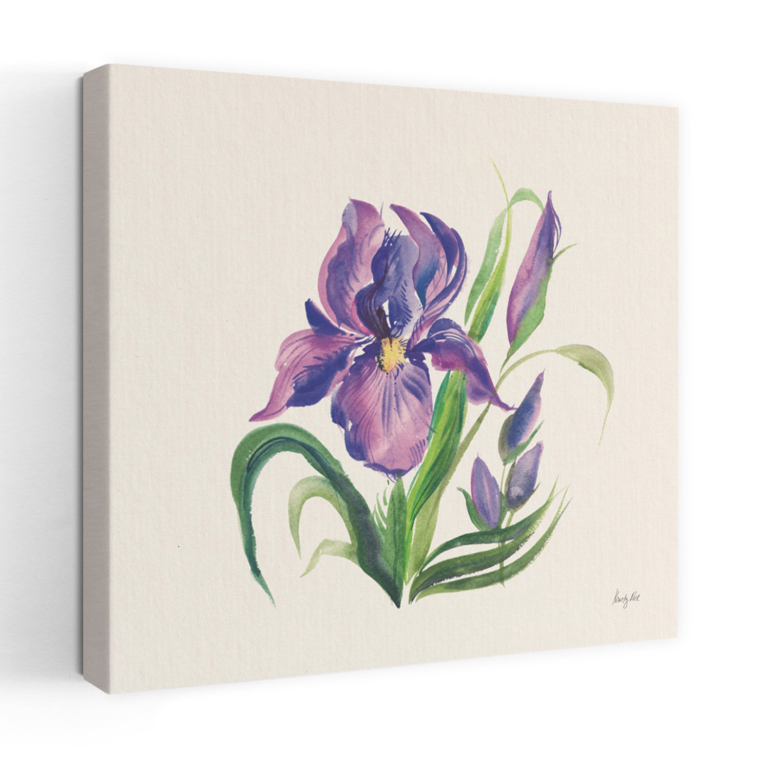Dakota Fields Easter Bloom II Contemporary Iris Flower Spring Art | Wayfair