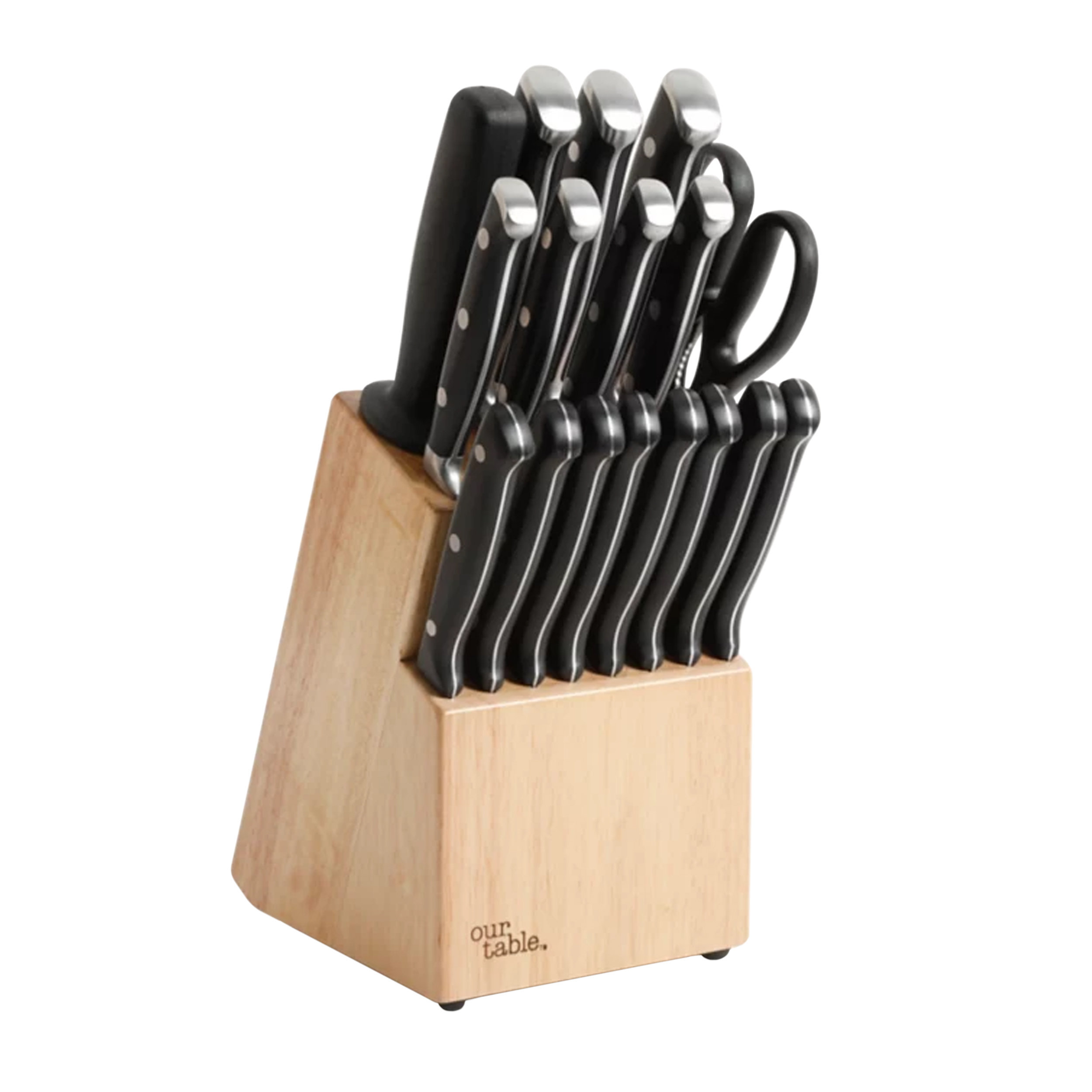 Our Table 18 Piece Stainless Steel Forged Triple Riveted Cutlery Block ...