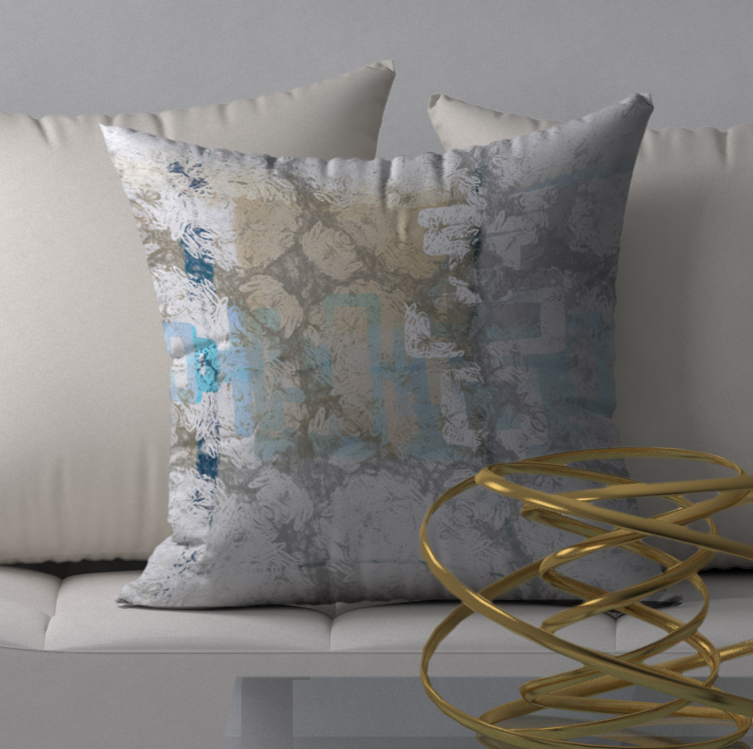 LeRoi Products Abstract Reversible Throw Pillow | Wayfair
