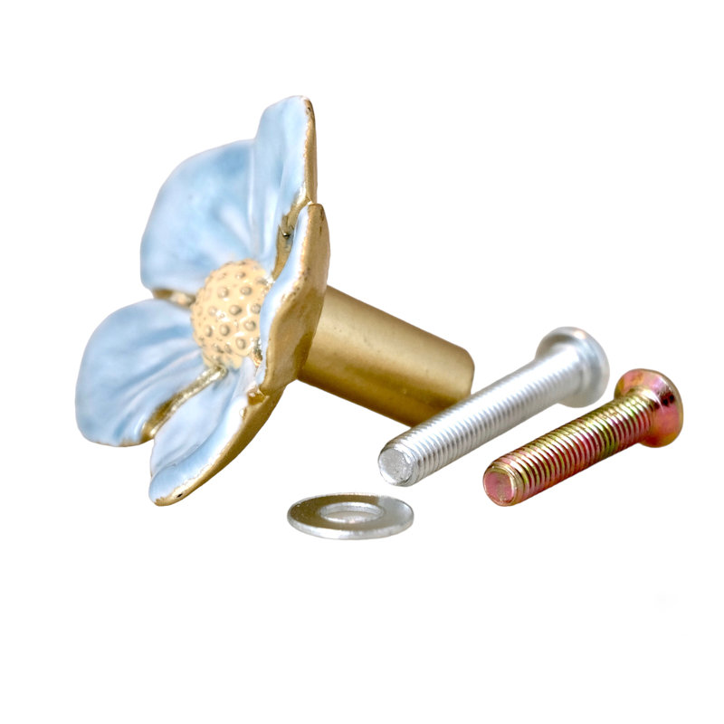 Charleston Knob Company Blue Primrose Flower Knob & Reviews | Wayfair
