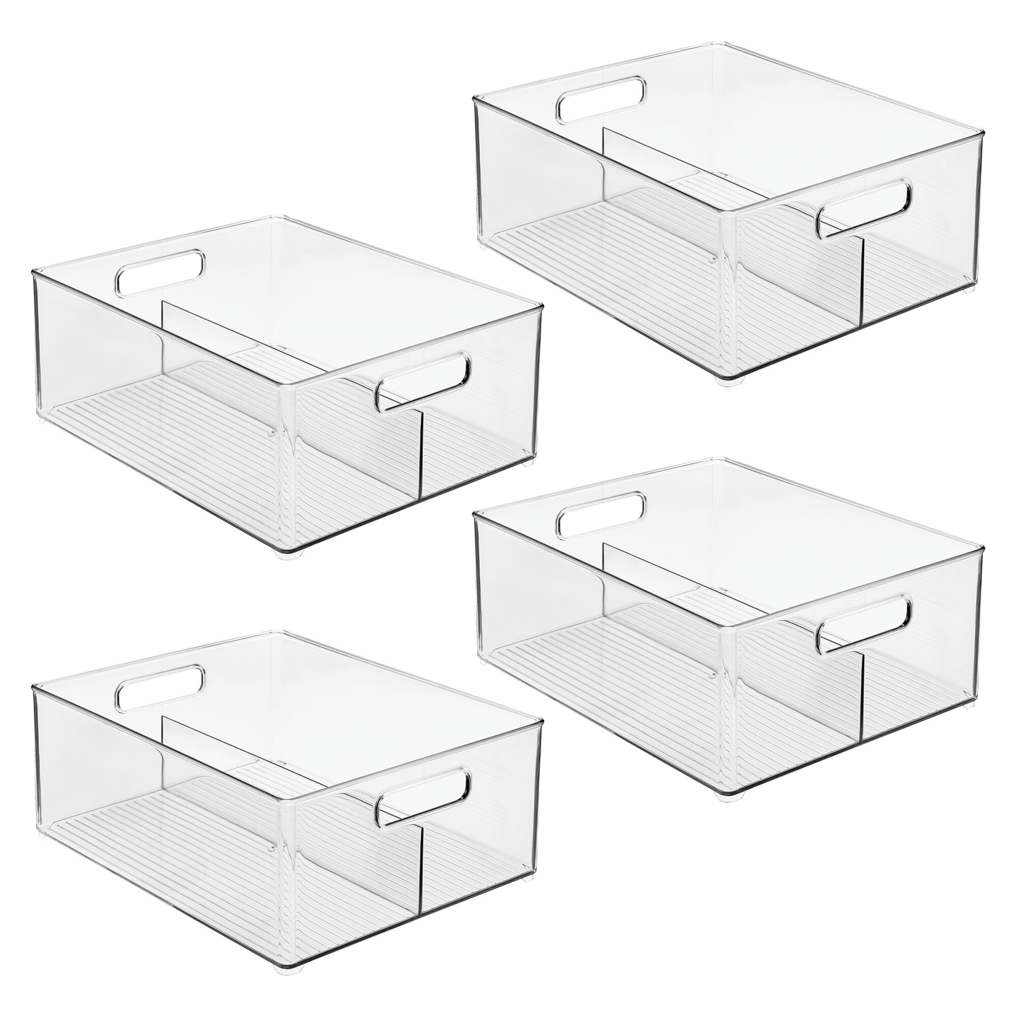 iDesign Divided Pantry Bin for Kitchen Storage - Organize Snacks, Food ...