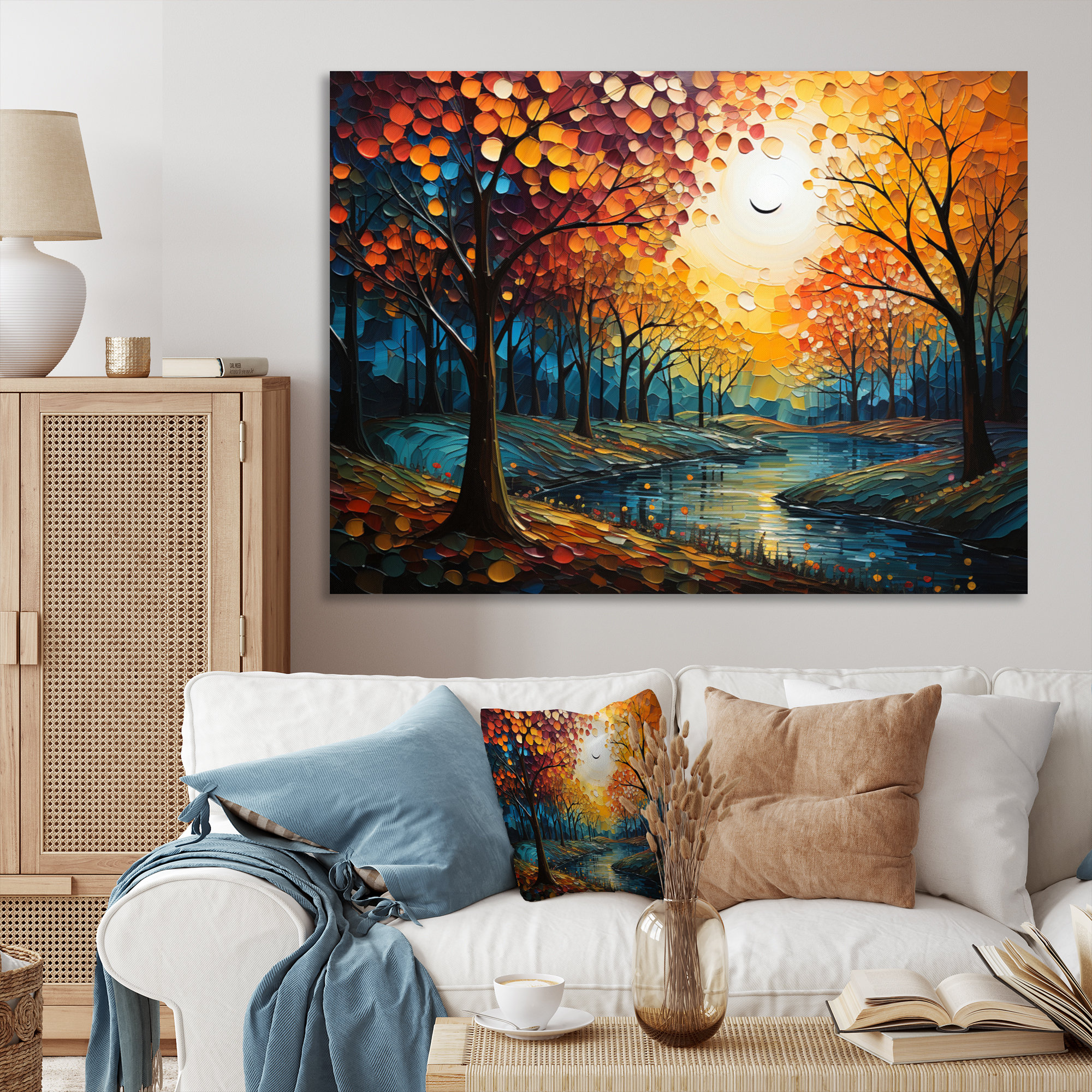 Loon Peak Colourful Neo Primal Forest Collage III - Landscapes Canvas ...