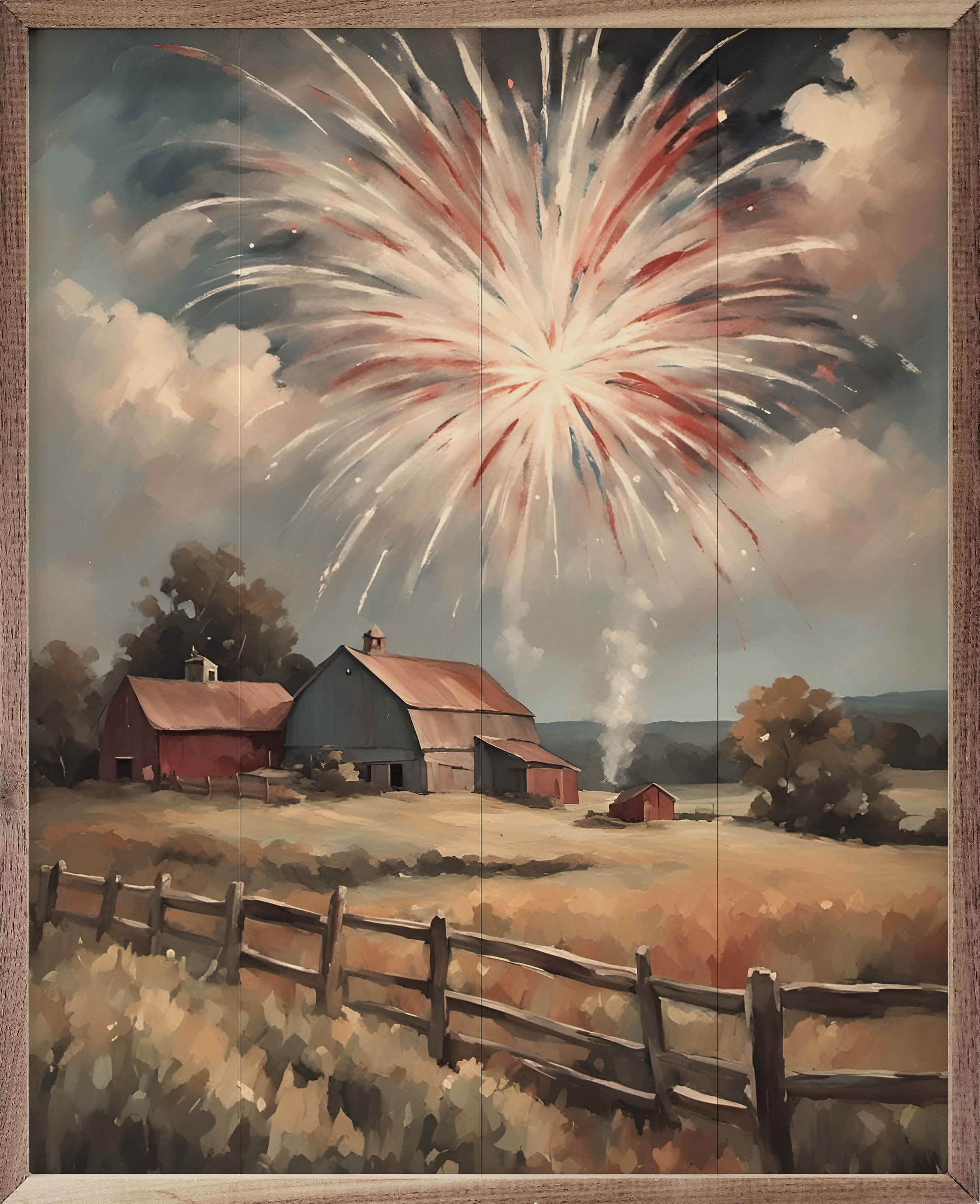 August Grove Fireworks South Over Barns - Wayfair Canada