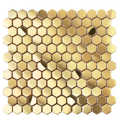 Blujellyfish Hexagon Metal Look Wall & Floor Tile & Reviews | Wayfair