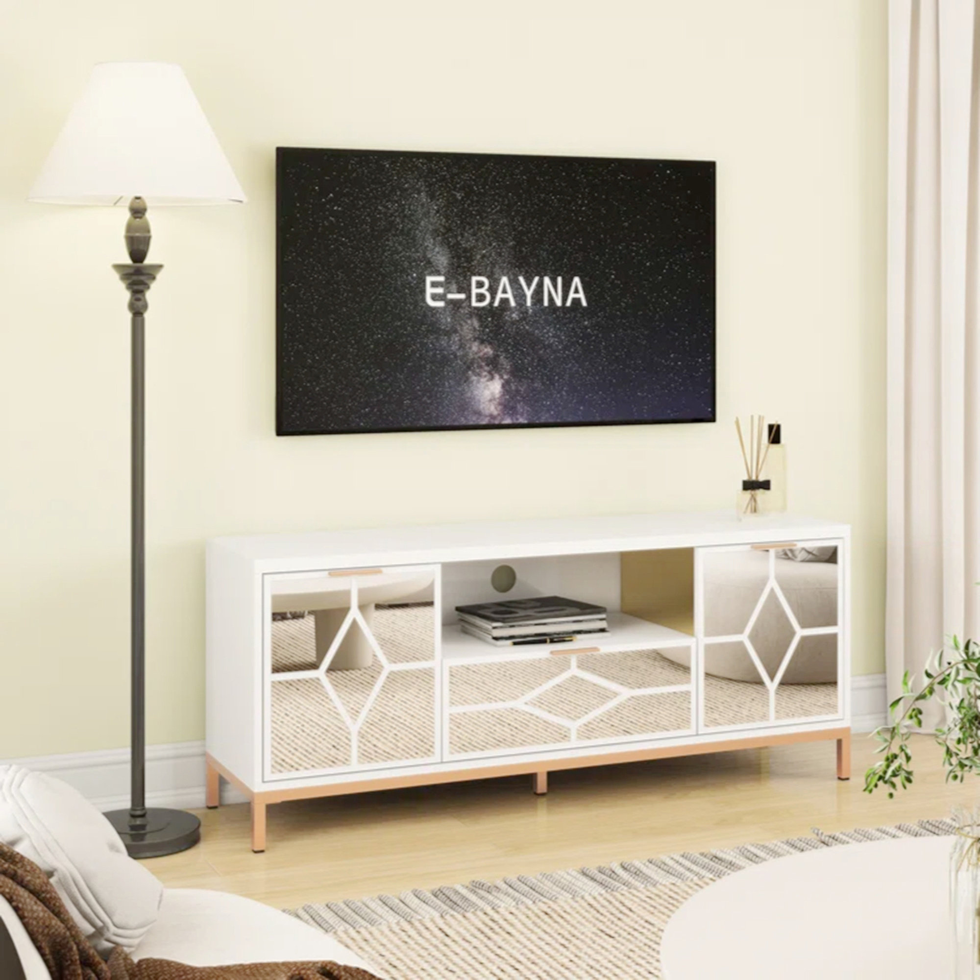 Everly Quinn Genay 60" Media Console | Wayfair