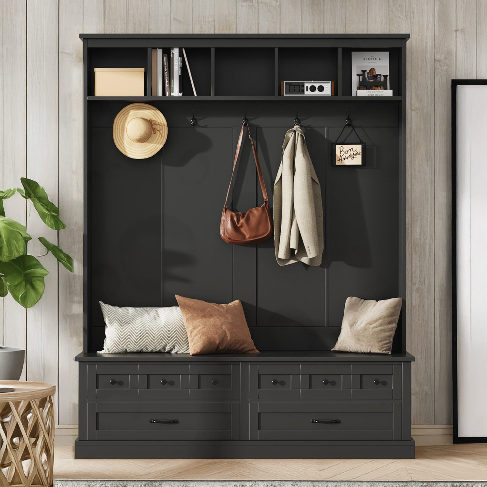 Lark Manor™ Ilithia with Lift-Top Storage,5 Hooks and 2 Drawers | Wayfair