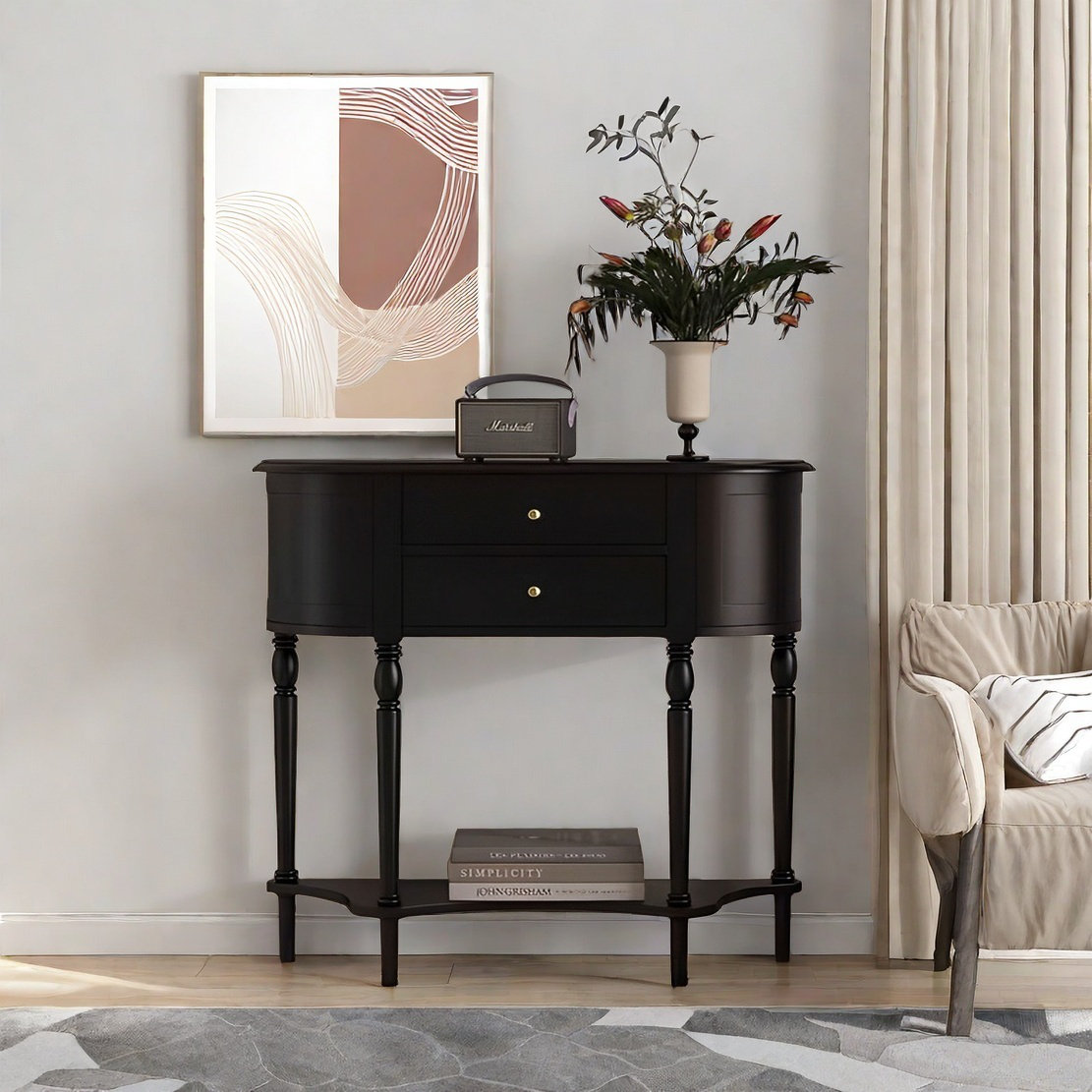 Liu's ink furniture Modern Semi-Circular Console Table - Wayfair Canada