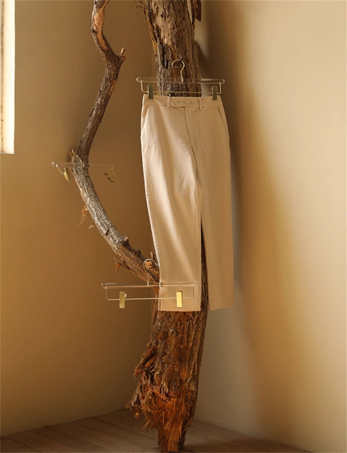 Rebrilliant Acrylic invisible pants rack | Wayfair