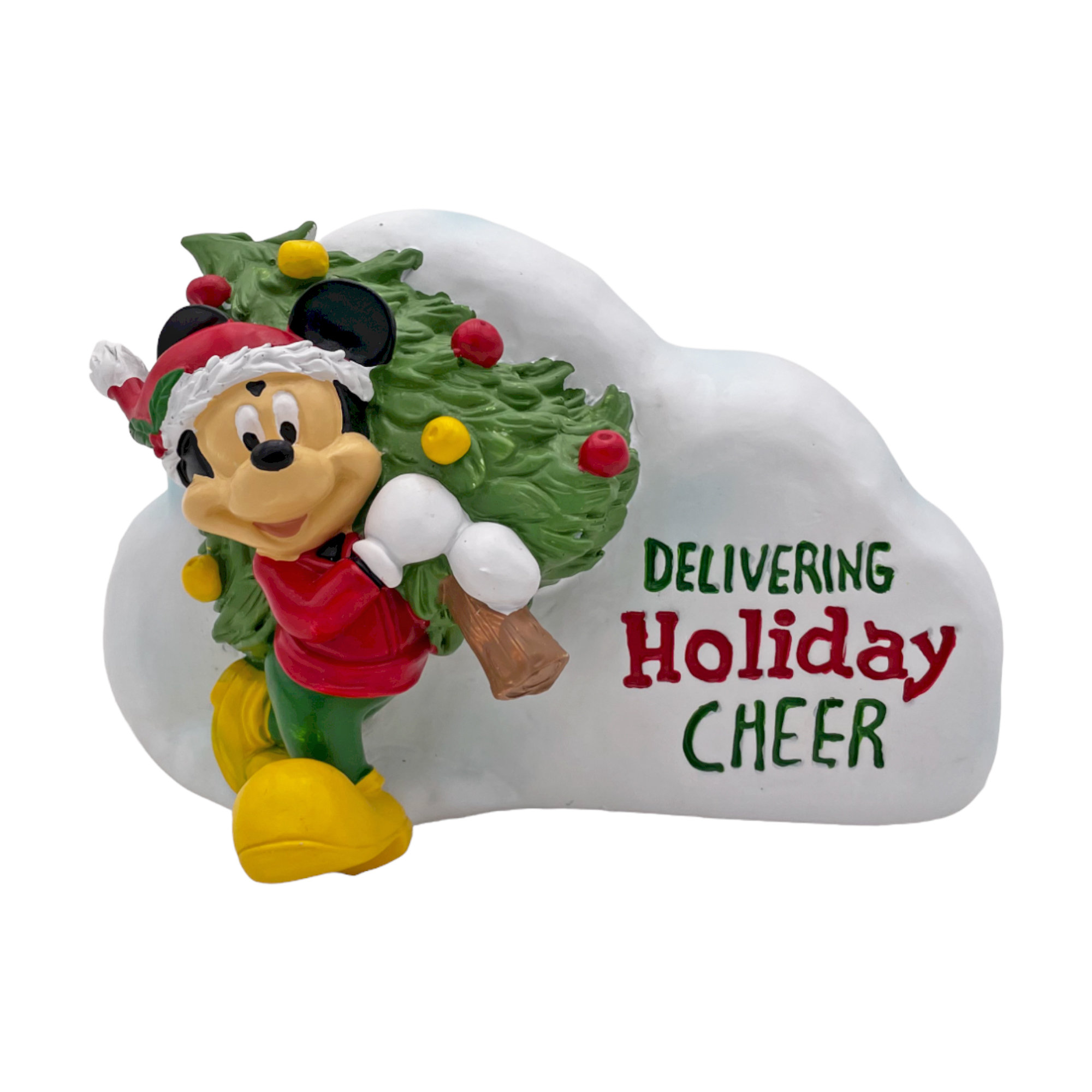 Back Yard Glory Disney Mickey Delivering Holiday Cheer Garden Statue ...